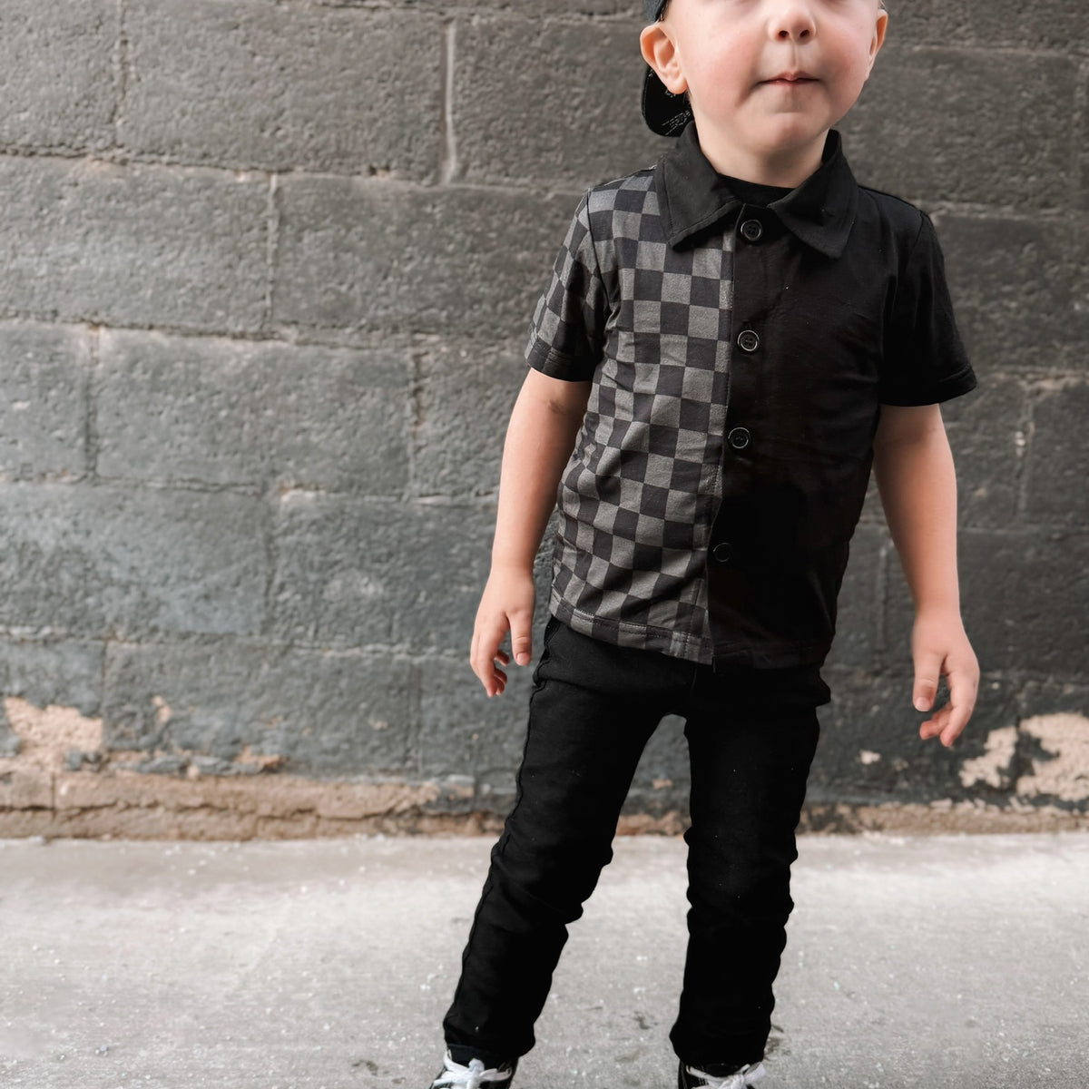 Encore Button Up - Checkered – Little Rocker Clothing